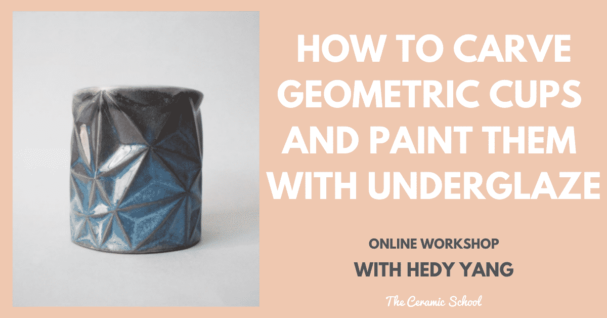 How to carve geometric cups and paint them with underglaze – with Hedy ...